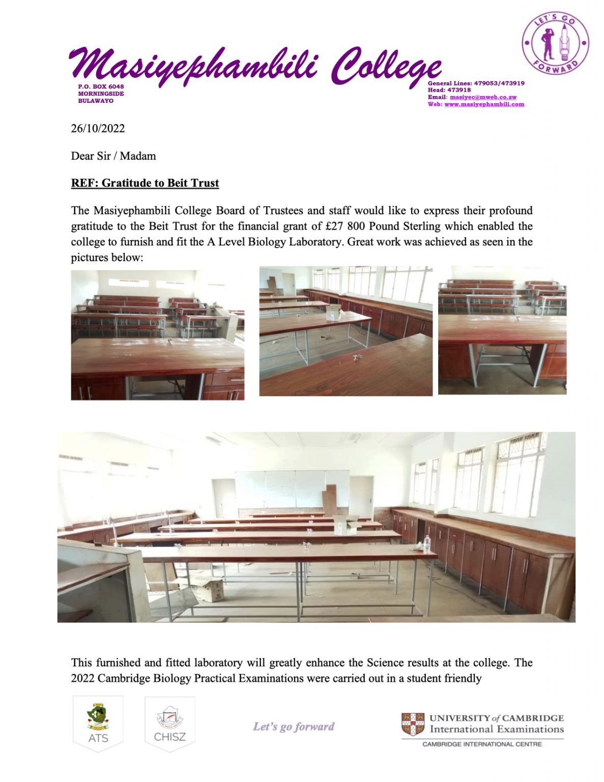 Masiyephambili College – The Beit Trust