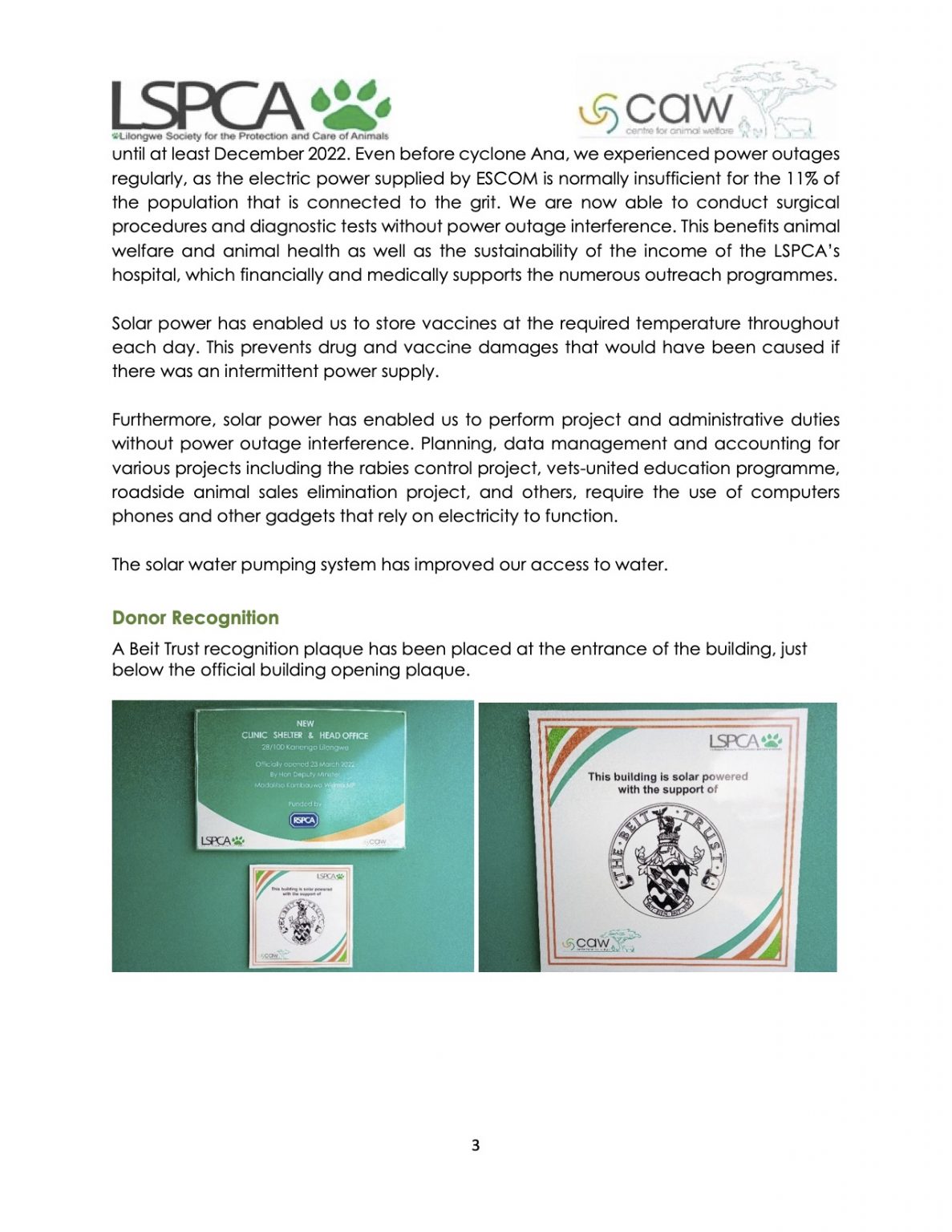 LSPCA - The Beit Trust